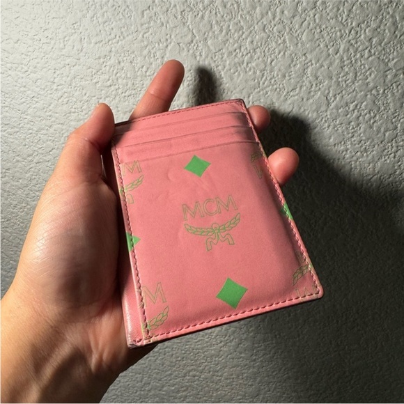 Bags | Mcm Pink Card Holder | Poshmark